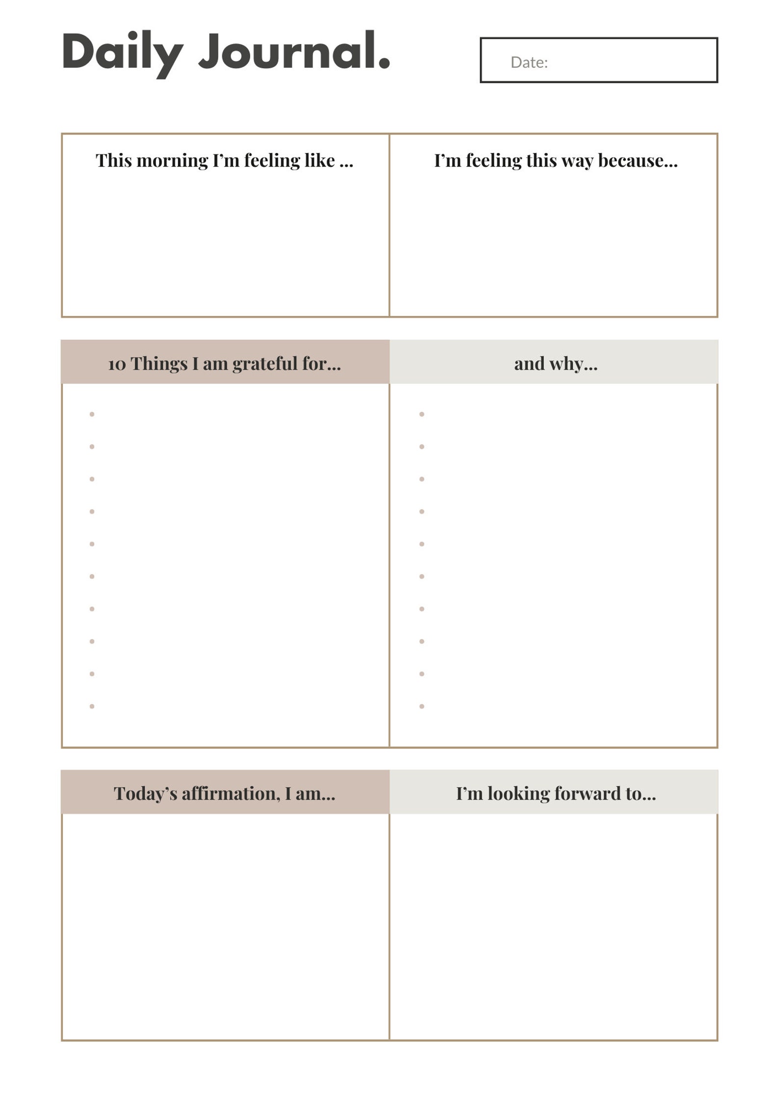 Daily Journal & Mood Tracker therapy Worksheetscounseling - Etsy