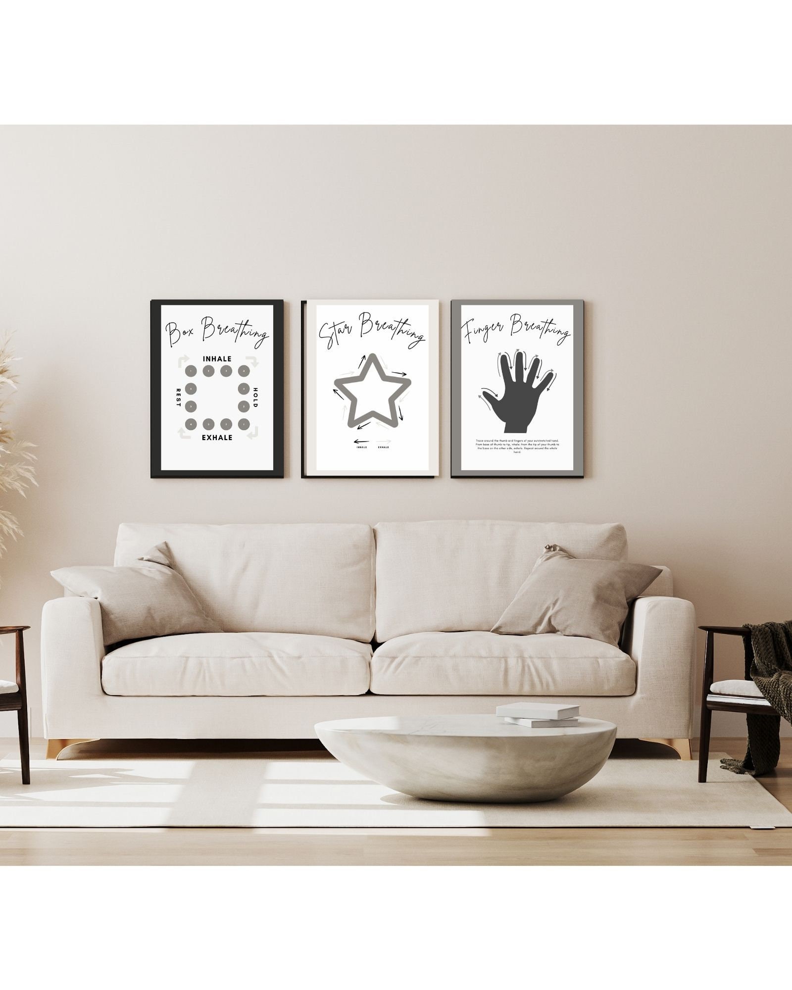 Star Breathing Technique Poster Therapy Office Decor Counseling Office ...