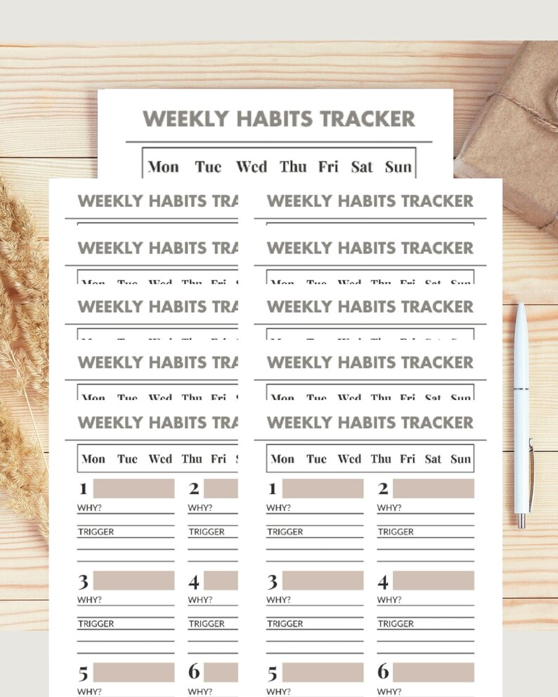 52 Week Habit Tracker|therapy Worksheets|counseling Resources ...