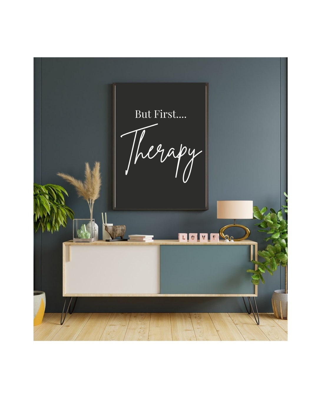 But First Therapy Poster: Funny Counseling Office Decor (digital ...