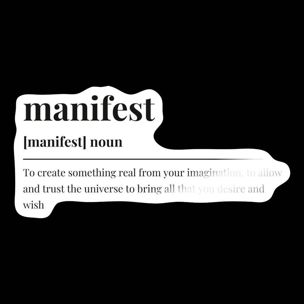 Manifest Definition Affirmation Therapy Stickermental Health - Etsy
