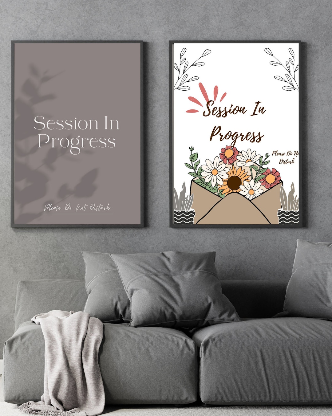 2 Session in Progress Hangable Signs Therapy Office Decor | Counseling ...