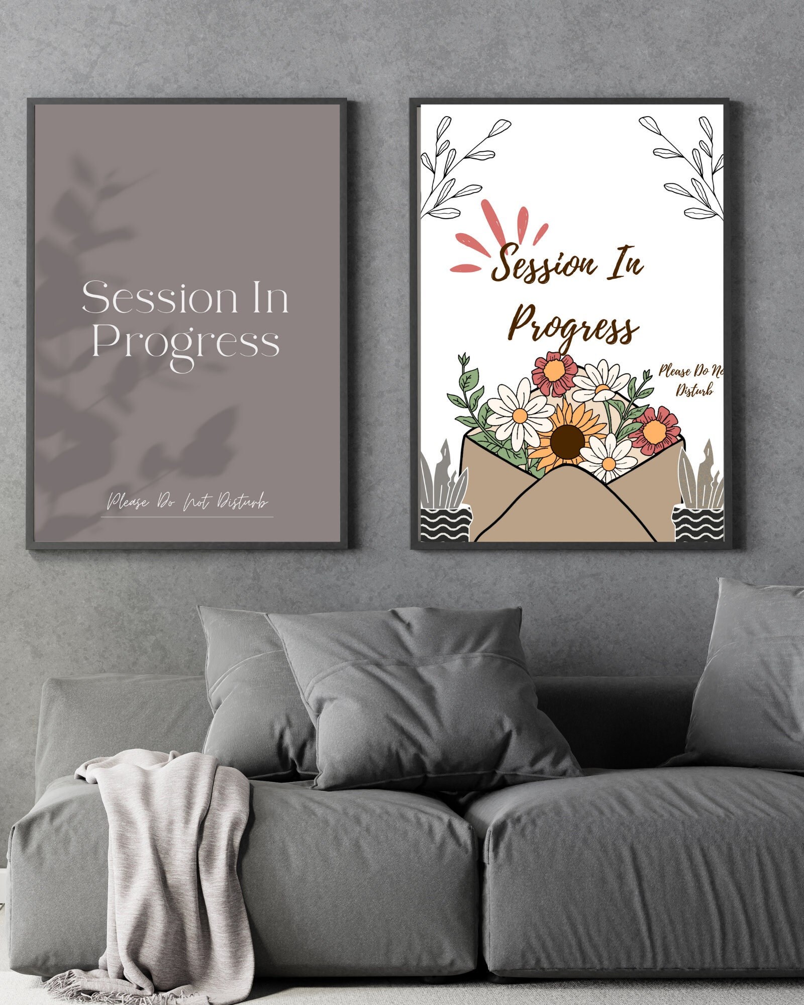 2 Session in Progress Hangable Signs Therapy Office Decor | Counseling ...