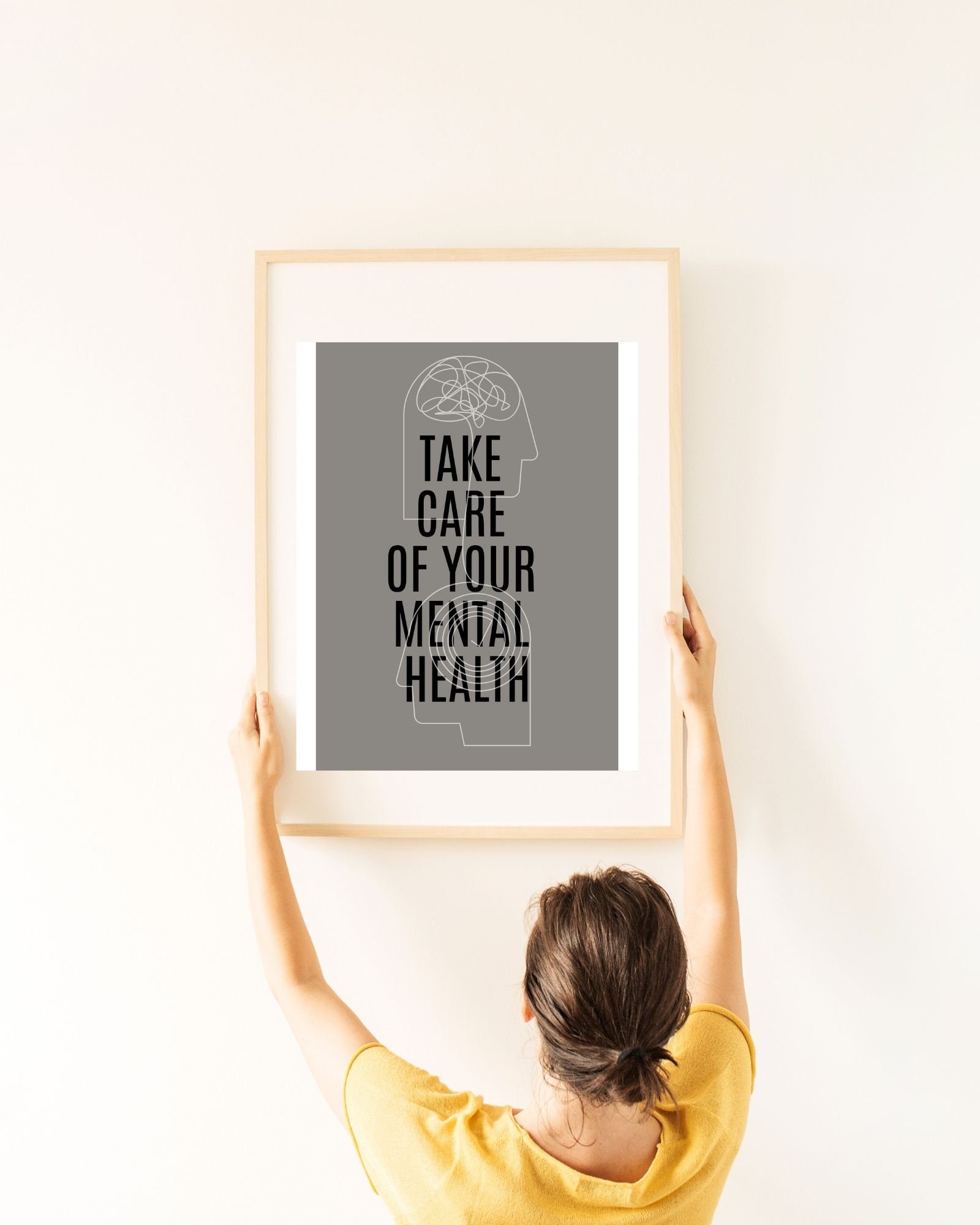 Take Care of Your Mental Health Poster, Therapy Office Decor ...
