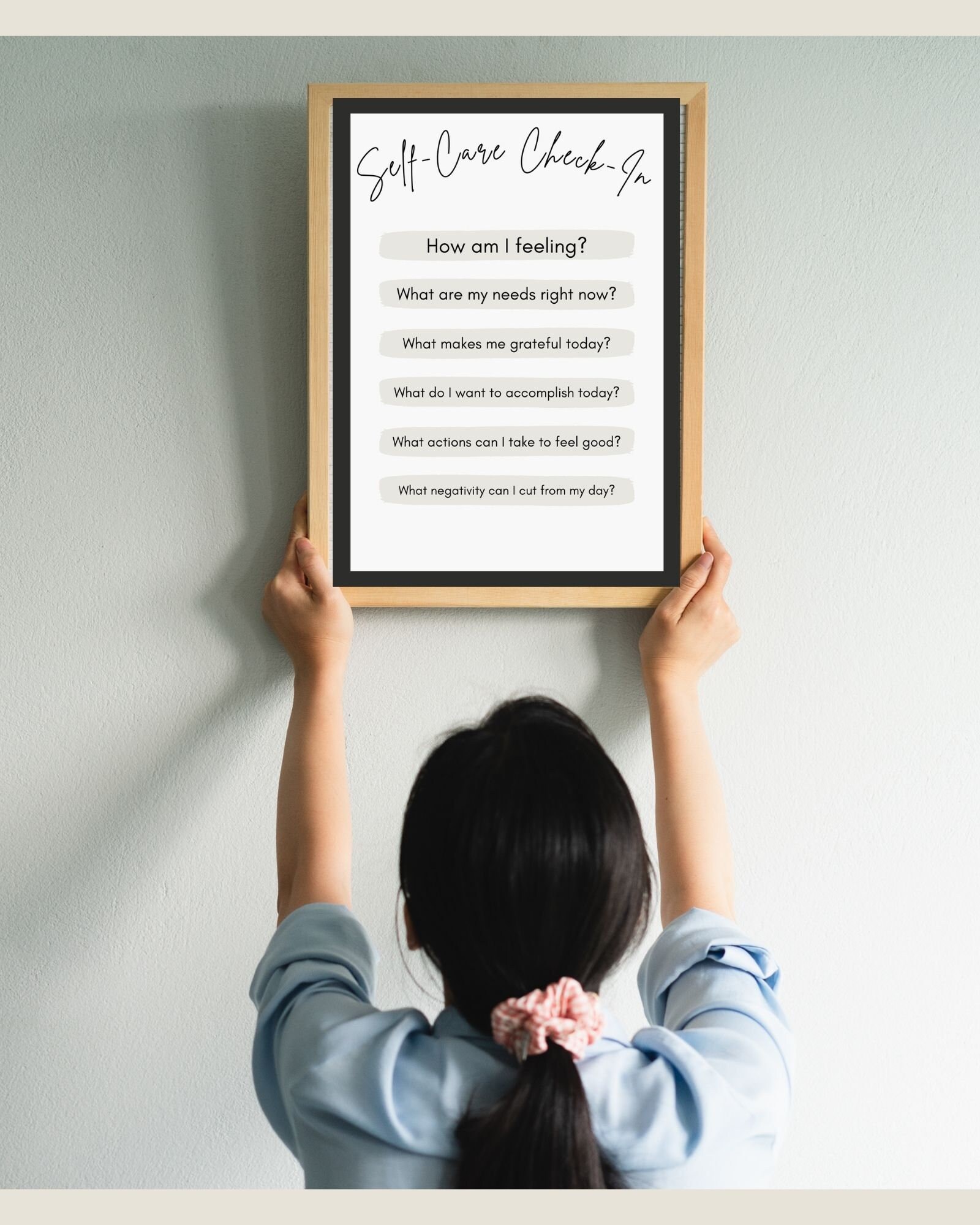 Self Care Check in Poster Therapy Office Decor Counseling Office Wall ...