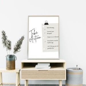 Take Action Poster: Therapy Office Decor (digital Print) - Etsy
