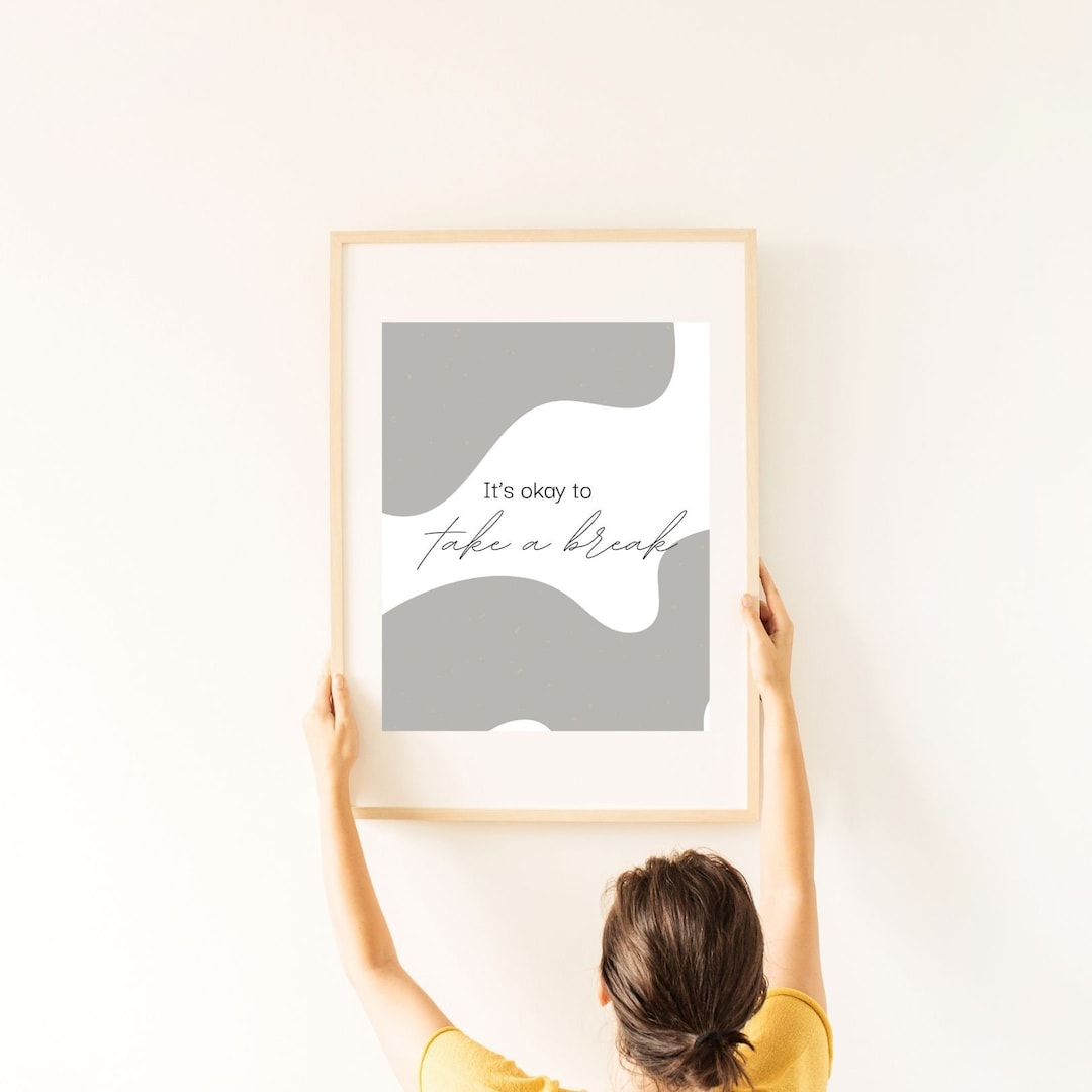 To Take A Break Poster|therapy Office Decor| Counseling Office Wall Art ...
