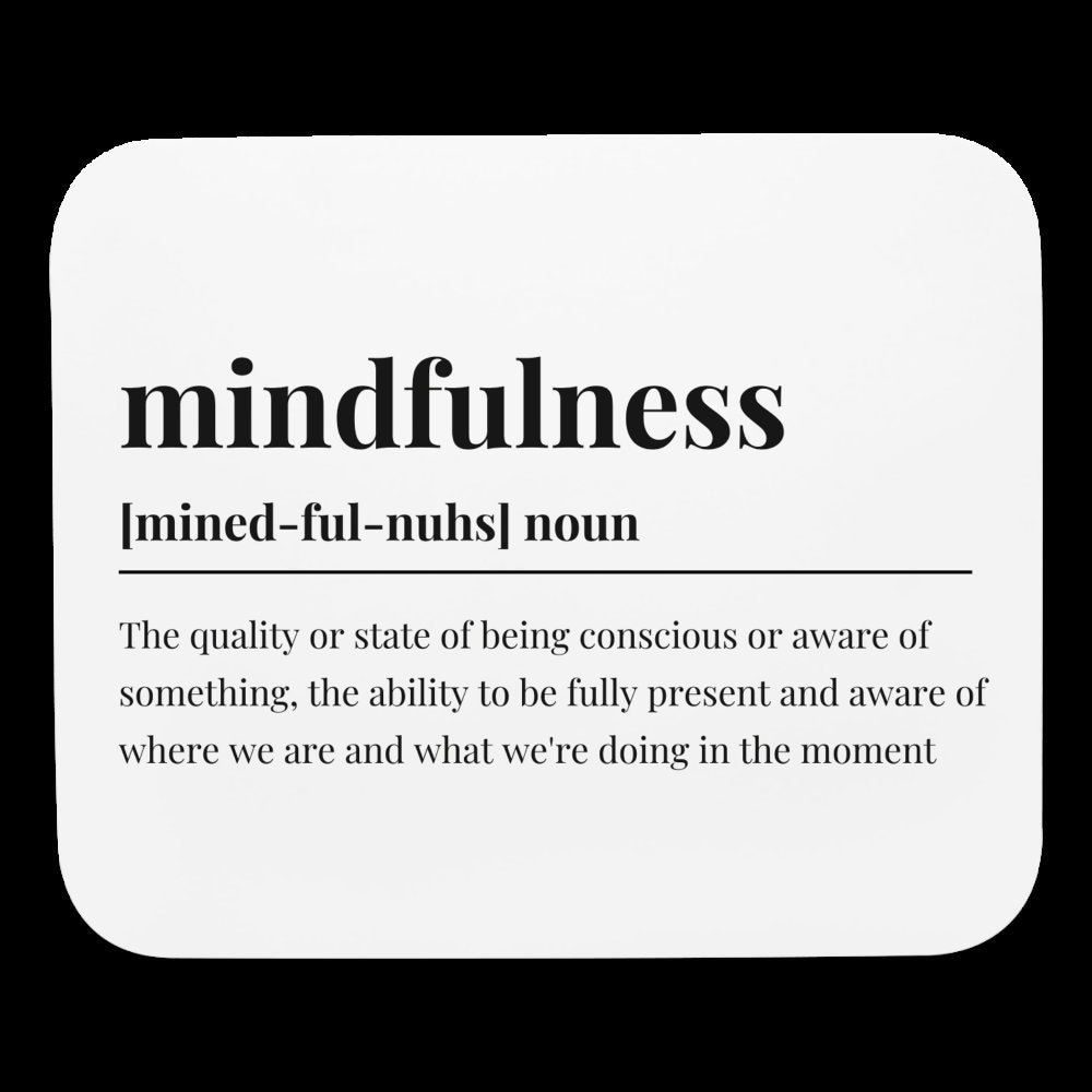 Mindfulness Definition Health Mouse Pad|mental Health Gift|gifts for ...
