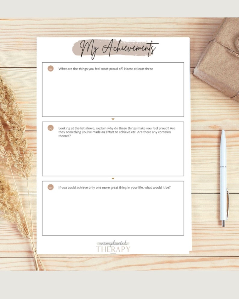 My Achievements|therapy Worksheets|counseling Resources|psychology ...