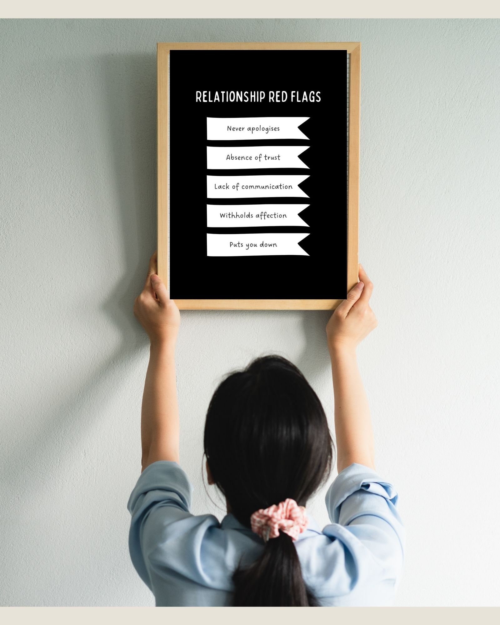 Relationship Red Flags Poster: Therapy Office Decor (digital Print) - Etsy