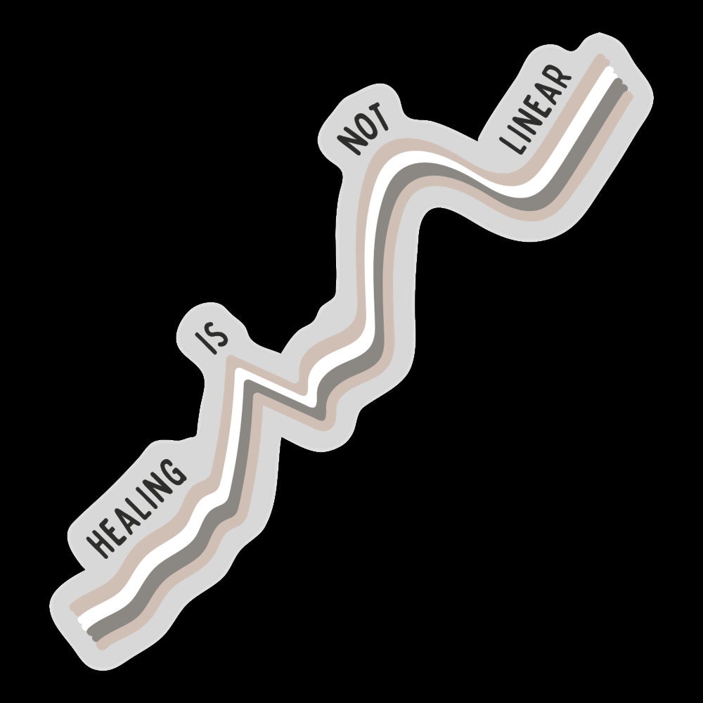 Healing is Not Linear Therapy Sticker|mental Health Sticker|waterproof ...
