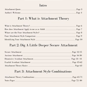 80 Page All Styles Attachment Theory Therapy Workbook Attachment Styles ...