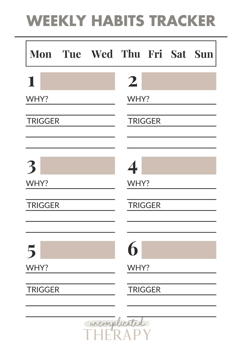 52 Week Habit Tracker|therapy Worksheets|counseling Resources ...