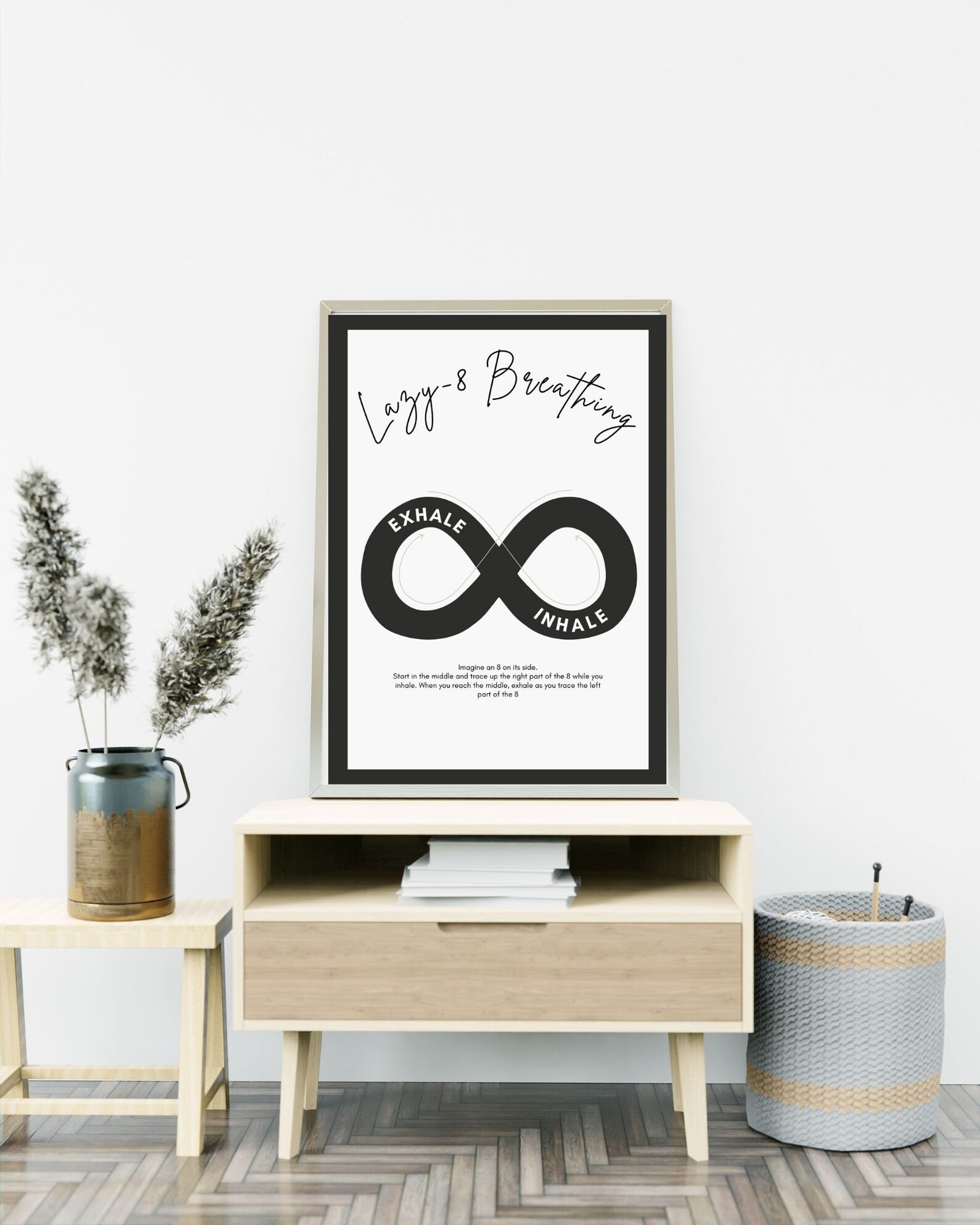 Lazy 8 Breathing Technique Print: Therapy Office Decor (digital ...