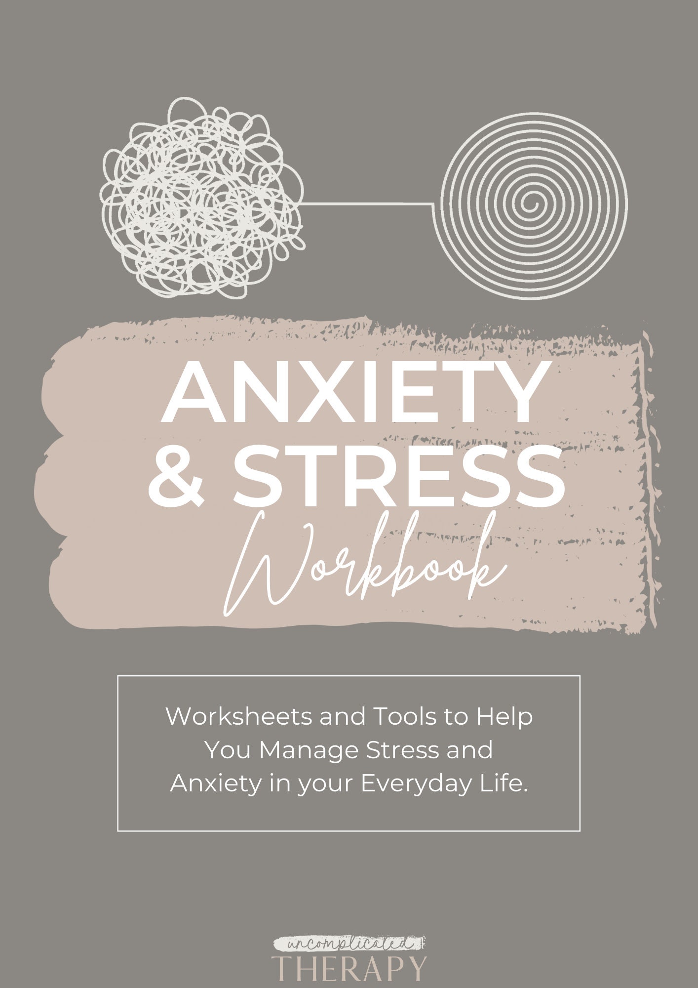 32 Page Anxiety and Stress Workbook: Challenging Negative Thoughts ...