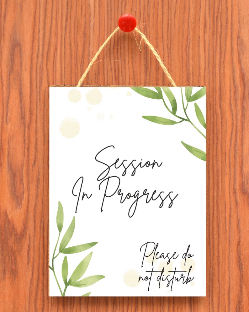 Session in Progress Sign: Therapy Office Decor (digital Print) - Etsy