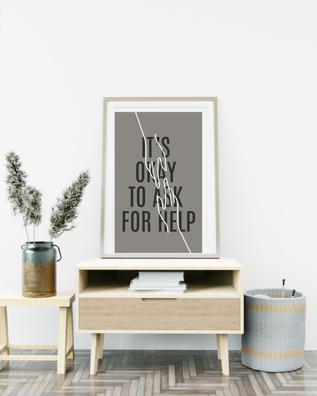 Okay to Ask for Help Mental Health Digital Print Poster|therapy ...