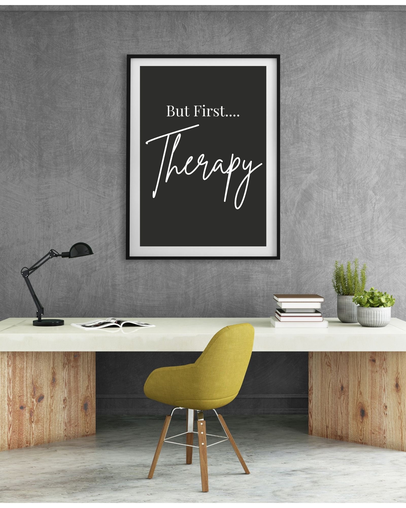 But First Therapy Poster: Funny Counseling Office Decor (digital ...
