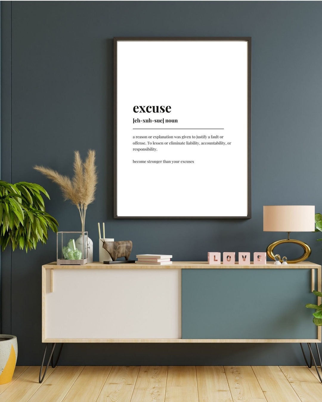 Excuse Definition Print: Therapy Office Wall Art (digital Download ...