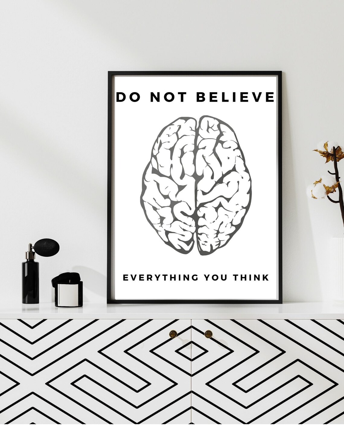Do Not Believe Everything Poster Therapy Office Decor - Etsy