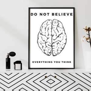 Do Not Believe Everything Poster| Therapy Office Decor | Counseling ...