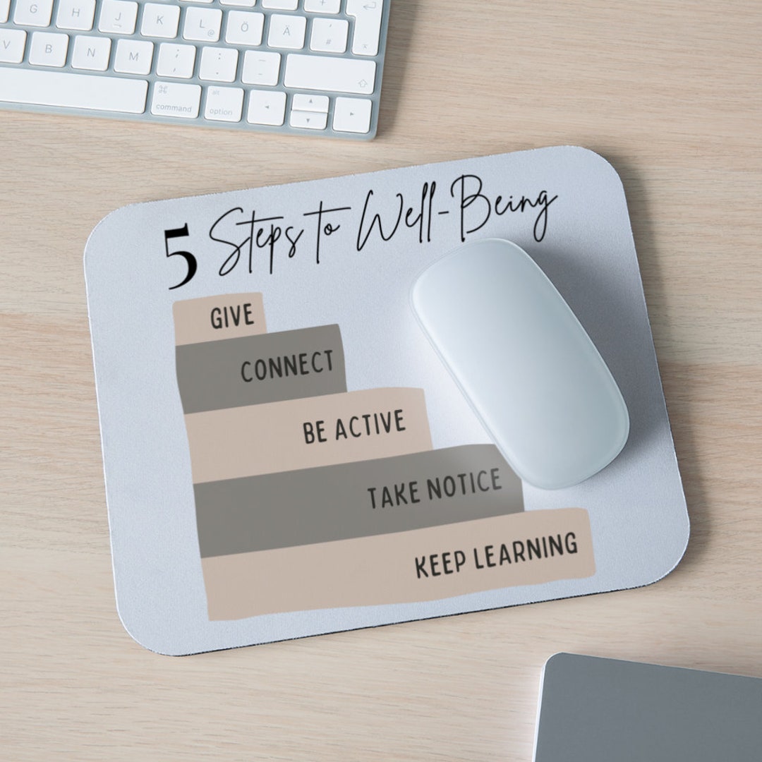 Steps to Well Being Mental Health Mouse Pad|mental Health Gift|gifts ...