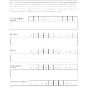Life Inventory|therapy Worksheets| Counseling Resources |psychology ...