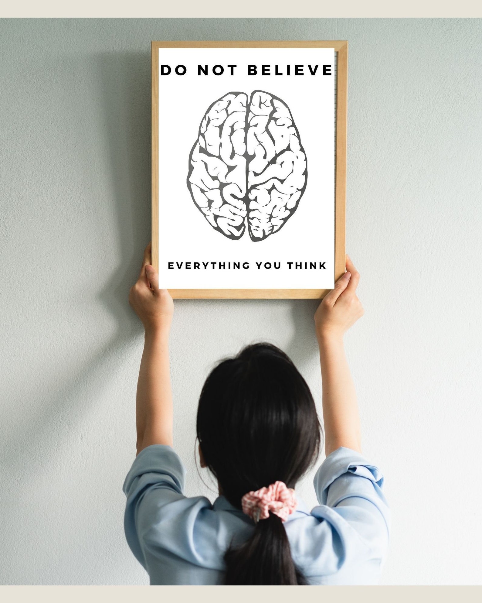 Do Not Believe Everything Poster Therapy Office Decor - Etsy