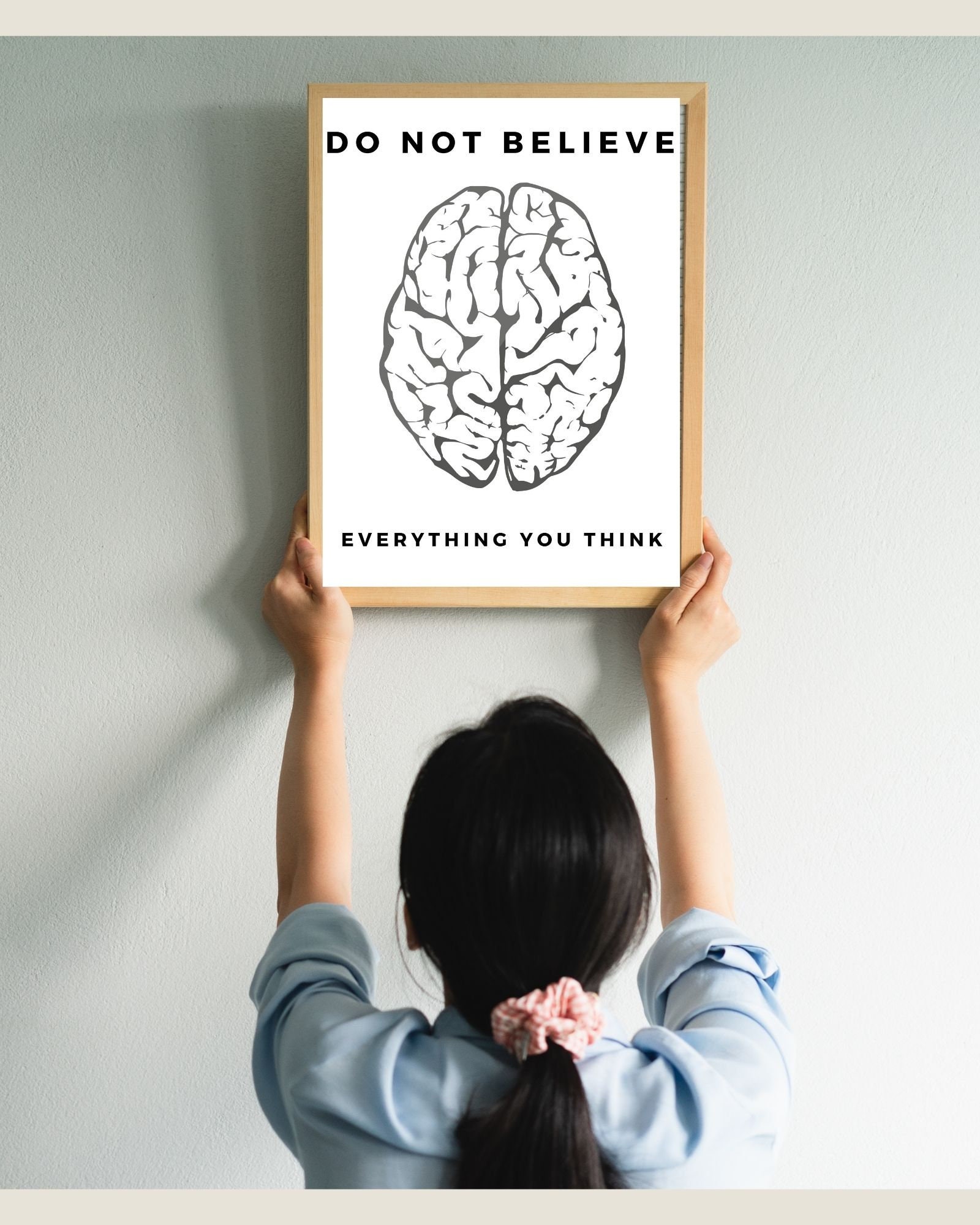 Do Not Believe Everything Poster Therapy Office Decor - Etsy