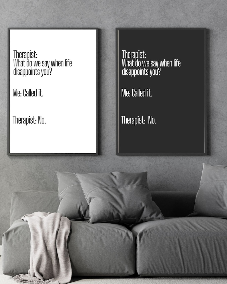 Therapist Meme Poster: Funny Counseling Office Decor (digital Download ...