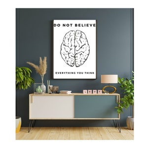 Do Not Believe Everything Poster| Therapy Office Decor | Counseling ...