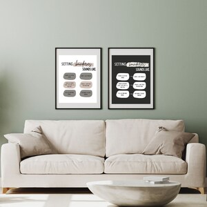 Setting Boundaries Sounds Like Poster| Therapy Office Decor |counseling ...
