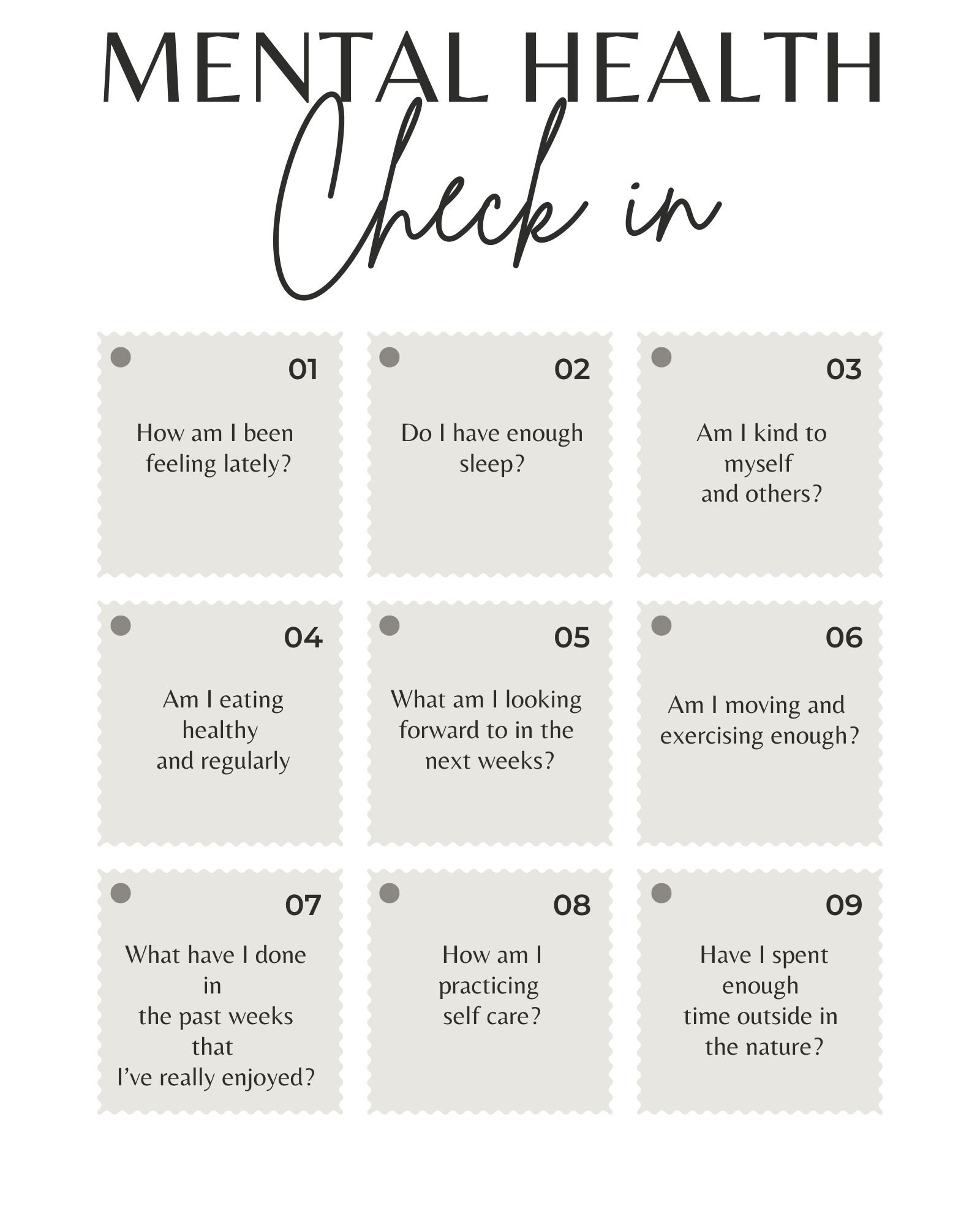 Mental Health Check in Mental Health Digital Print Postertherapy ...