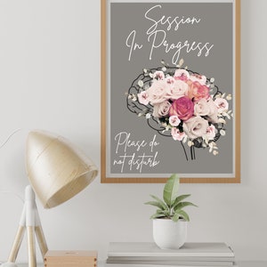 2 Session in Progress Hangable Signs Therapy Office Decor | Counseling ...