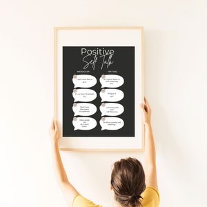 Positive Self Talk Mental Health Digital Print Poster|therapy ...