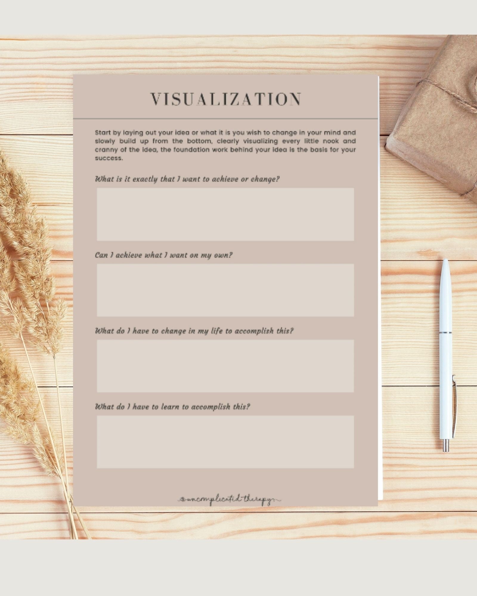 Visualization|therapy Worksheets|counseling Resources|psychology|cbt ...