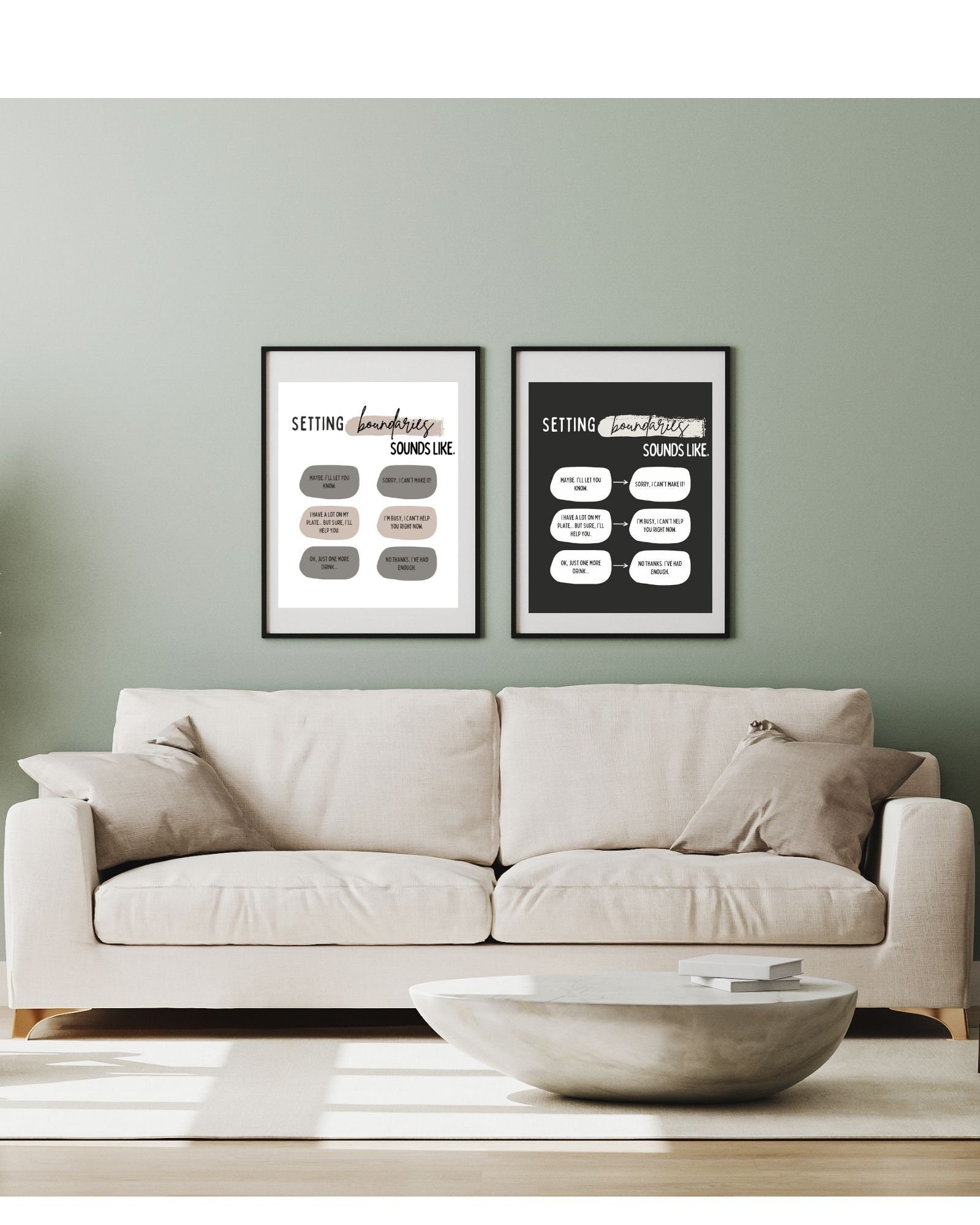 Setting Boundaries Sounds Likeposter Therapy Office Decor - Etsy