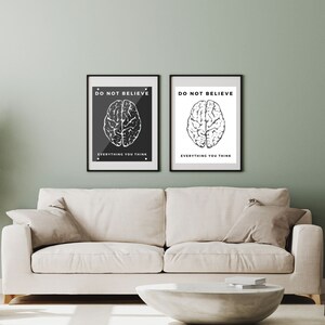Do Not Believe Everything Poster| Therapy Office Decor | Counseling ...