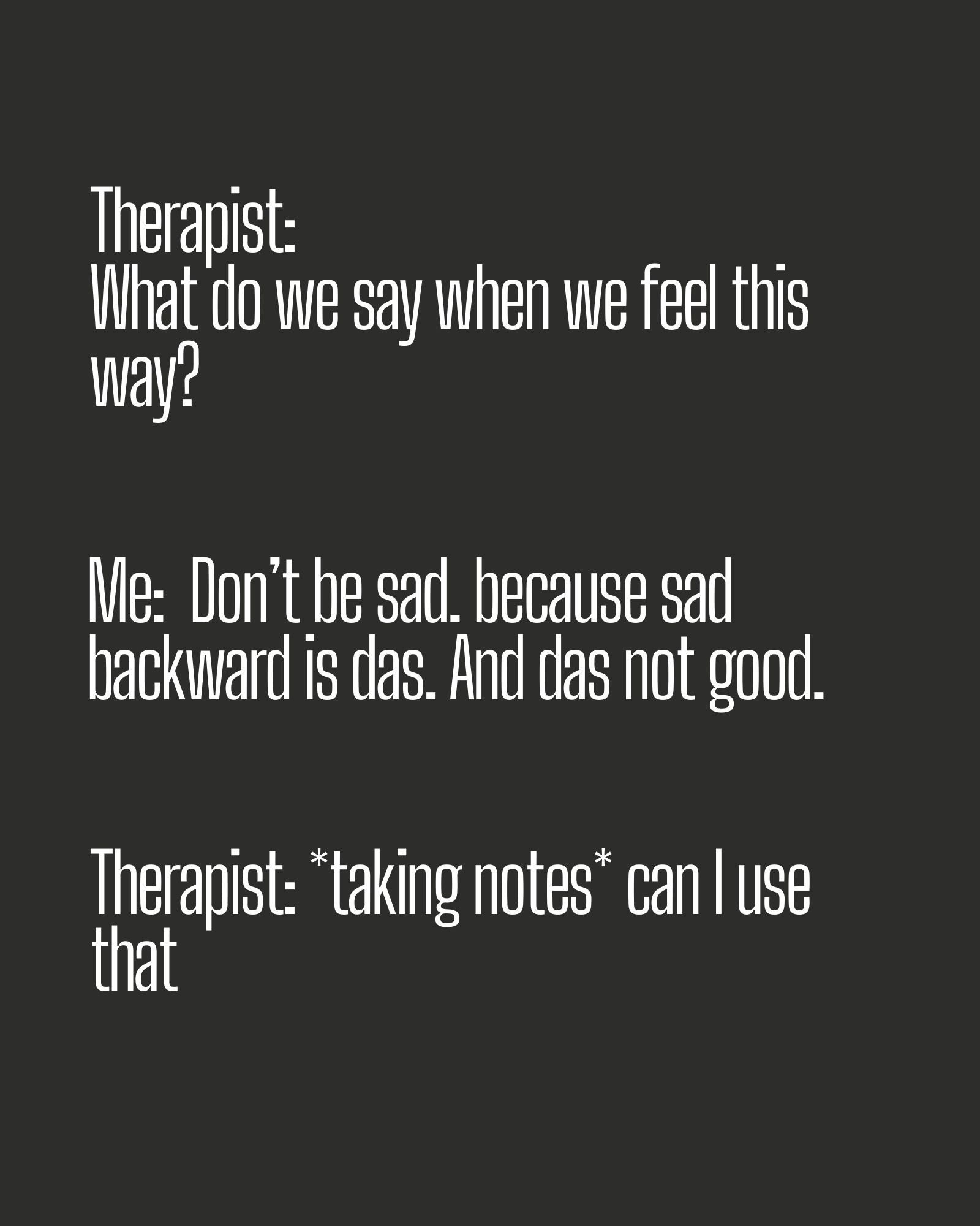 Therapist-Meme Poster — Therapy Store | Dr Rachel Sims | Emotions ...