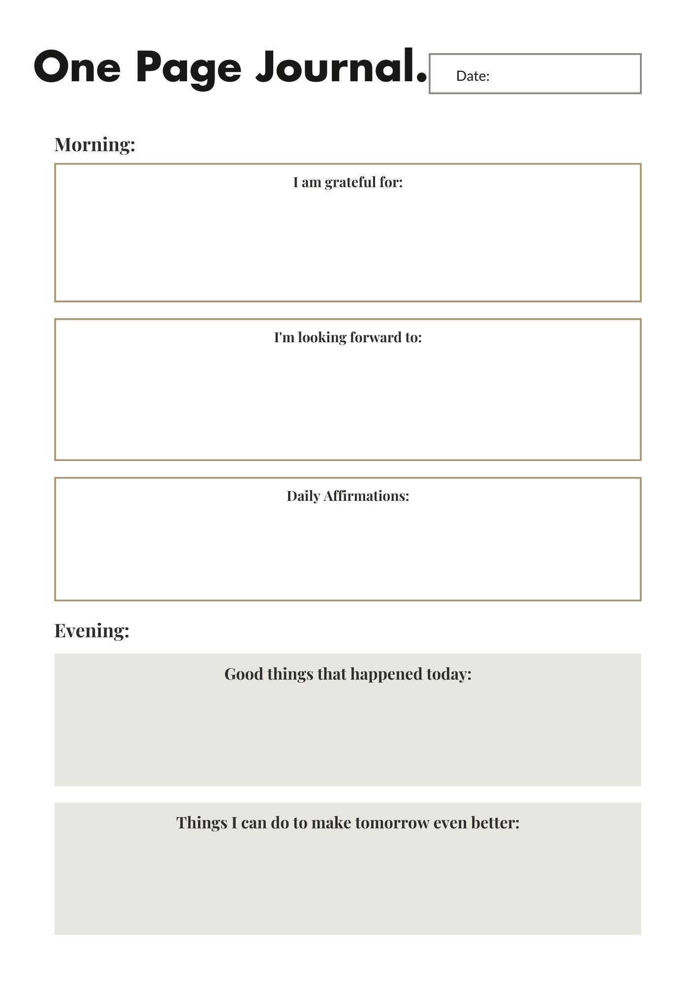 One Page Journal therapy Worksheetscounseling Resourcespsychology ...