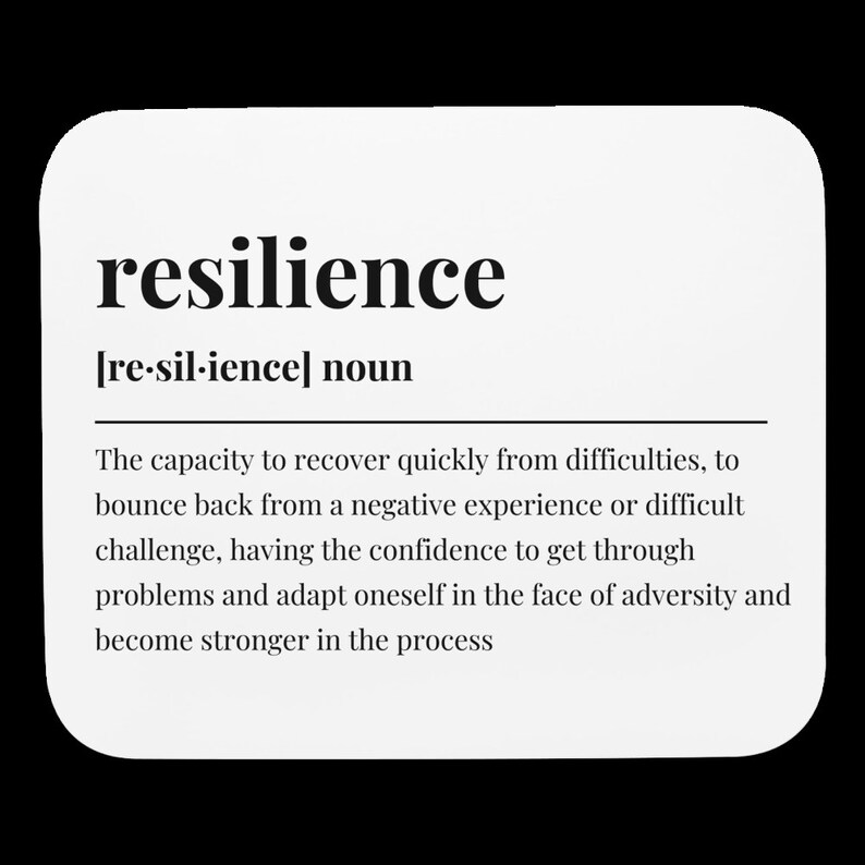 Resilience Definition Health Mouse Pad|mental Health Gift|gifts for ...