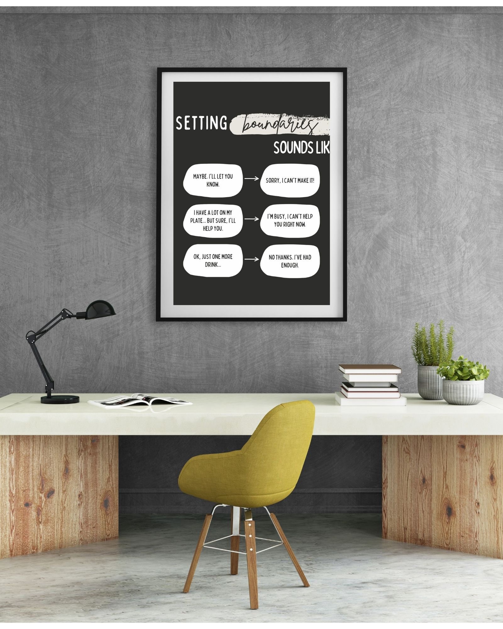 Setting Boundaries Sounds Like Poster Therapy Office Decor counseling ...