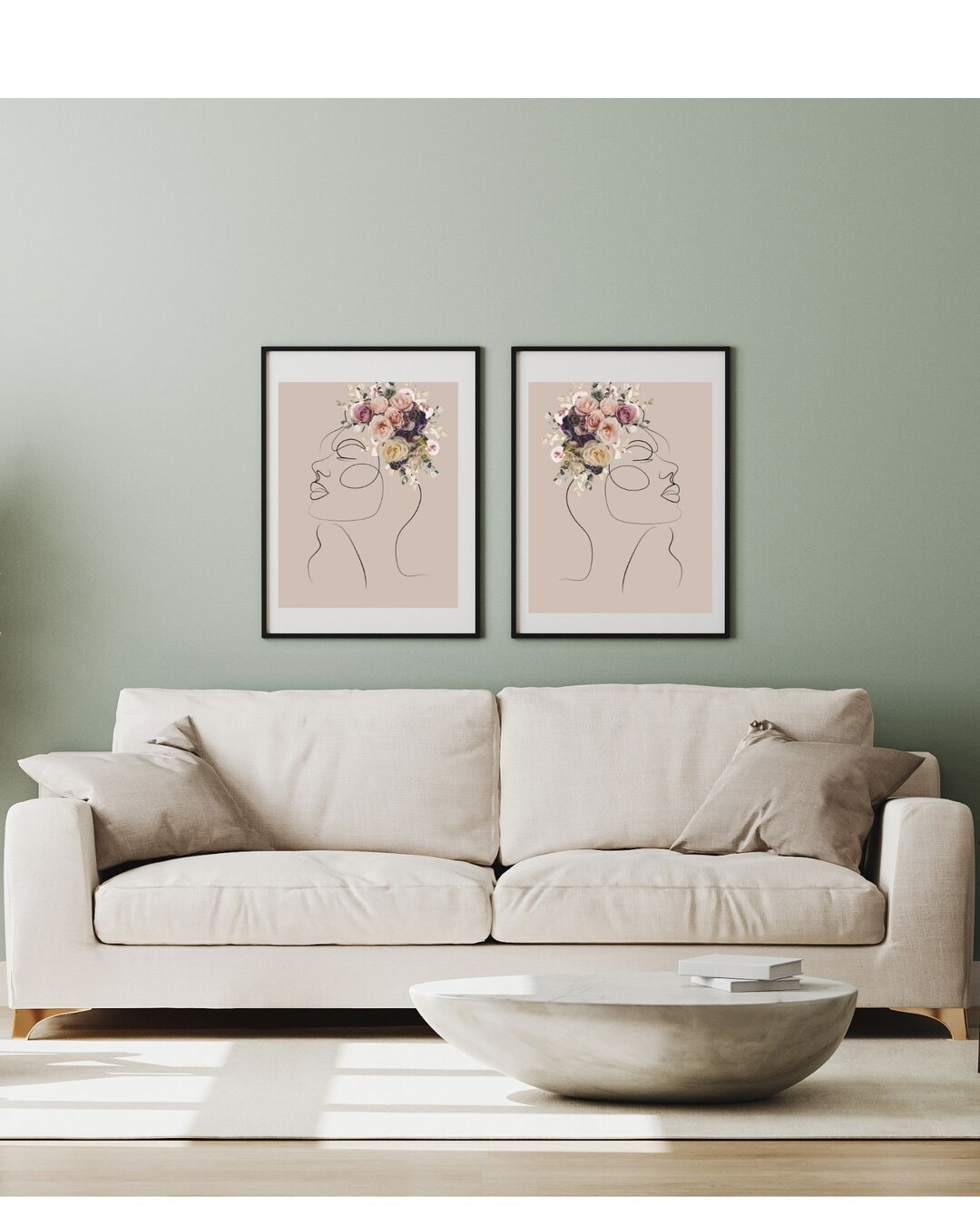 Floral Brain Art Print Set: Boho Therapy Decor (digital Download) - Etsy