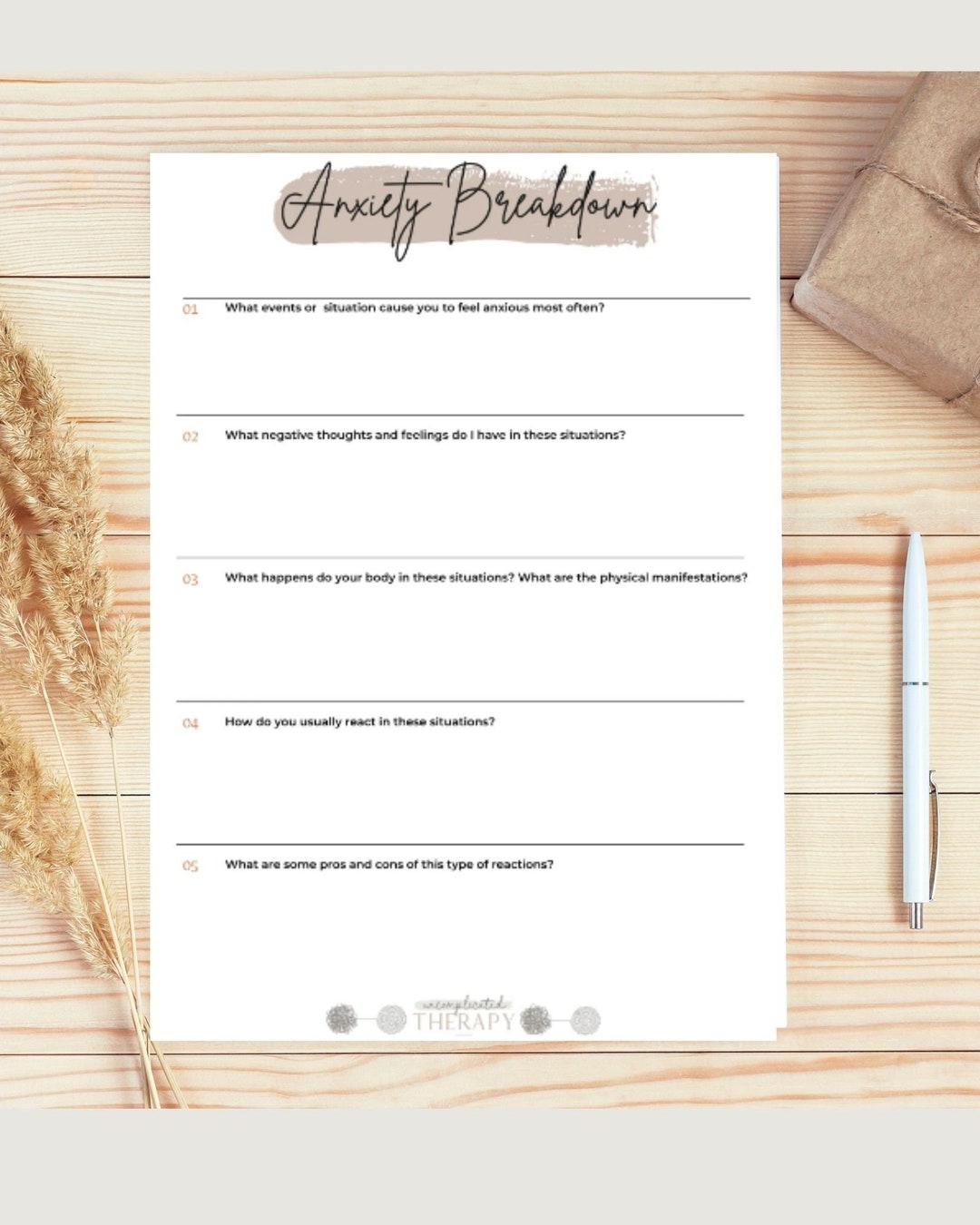 Anxiety Breakdown|therapy Worksheets|counseling Resources|psychology ...
