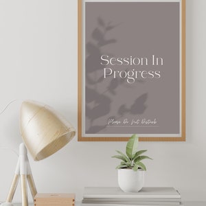 2 Session in Progress Hangable Signs Therapy Office Decor | Counseling ...