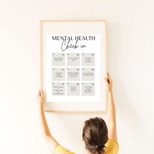 Mental Health Check in Mental Health Digital Print Poster|therapy ...