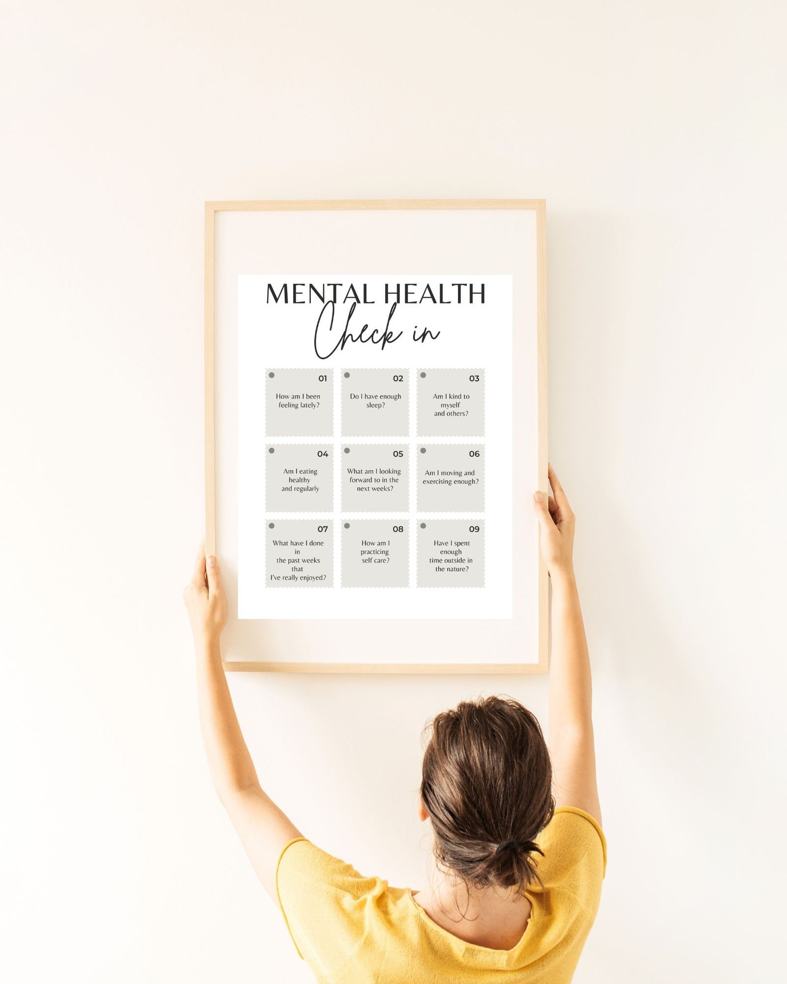 Mental Health Check In Poster, Therapy Office Decor| Counseling Office ...
