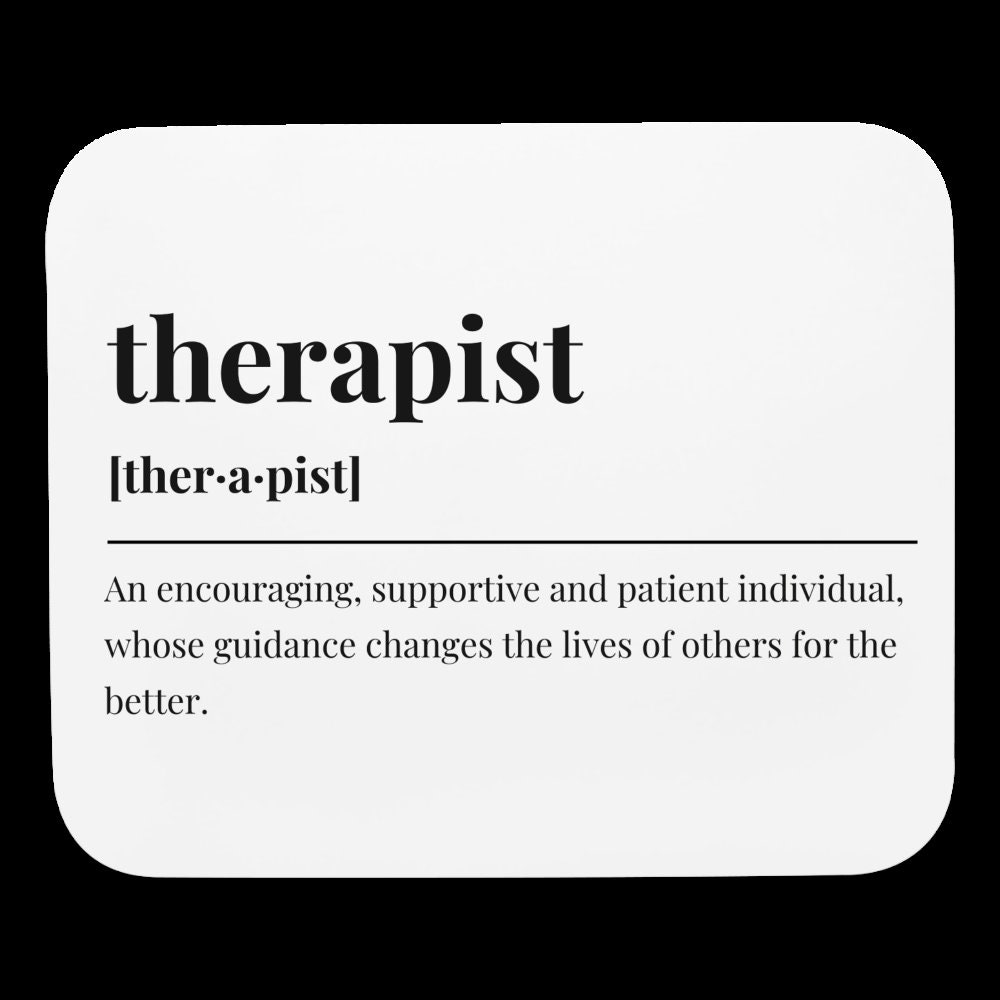 Therapist Definition Health Mouse Pad|mental Health Gift|gifts for ...