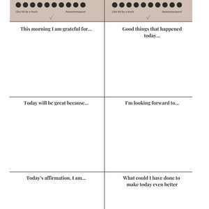 Daily Journal & Mood Tracker |therapy Worksheets|counseling Resources ...