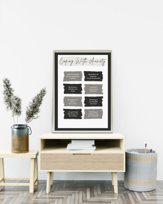 Coping Skills for Anxiety Poster Therapy Office Decor - Etsy